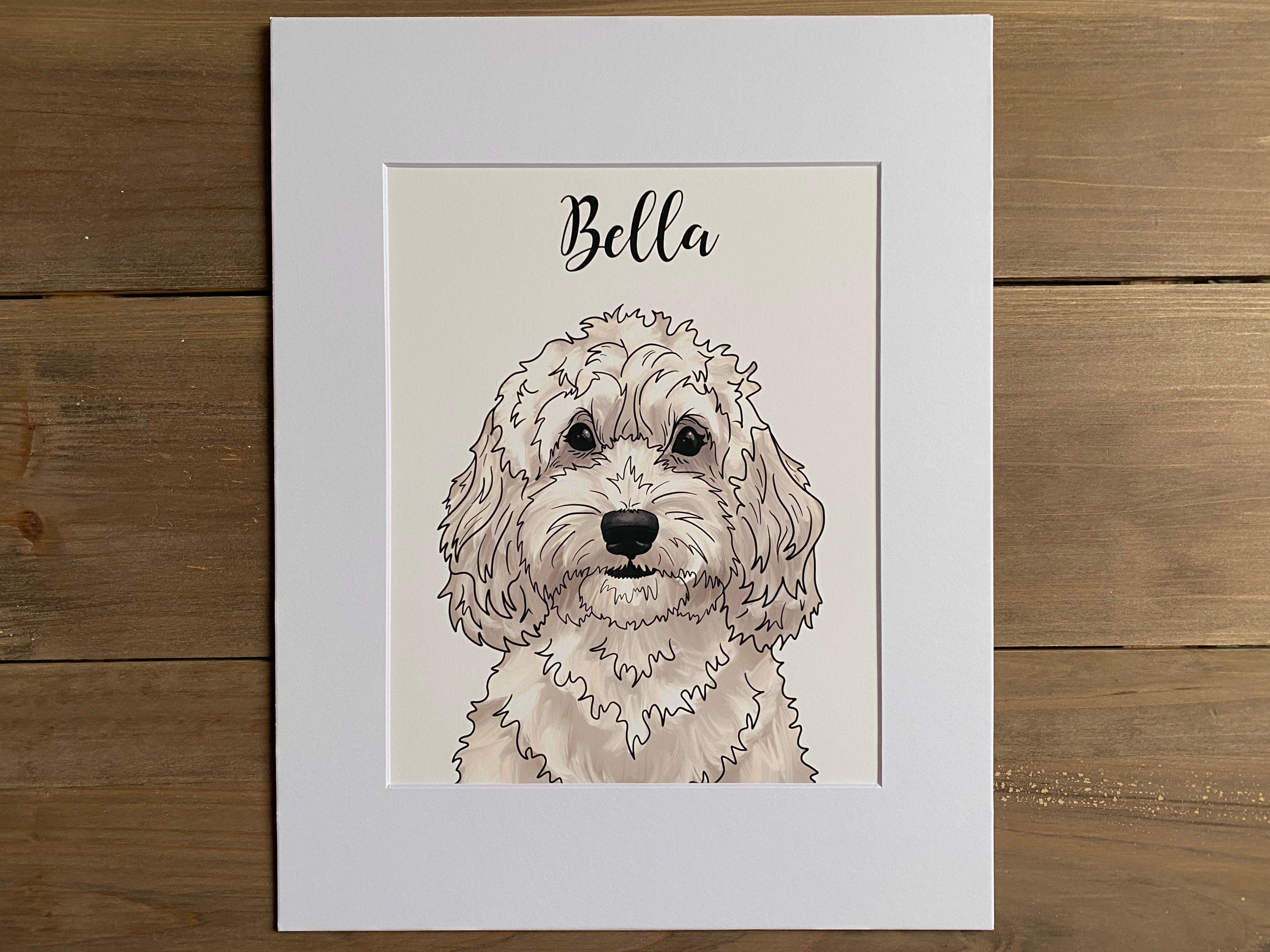 Cockapoo Print Personalized Custom Name Digital Illustration - Etsy
