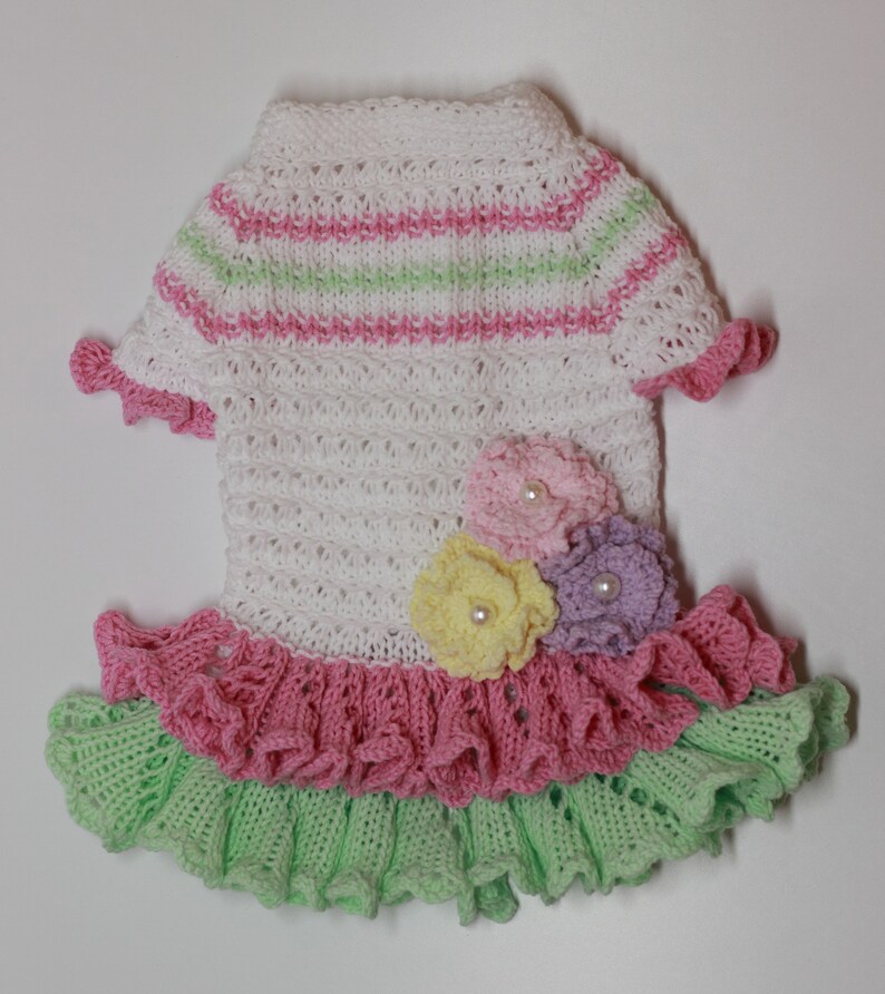 White Dress for Dog Сlothes for Small Dogs Custom Іweater for Dogs ...