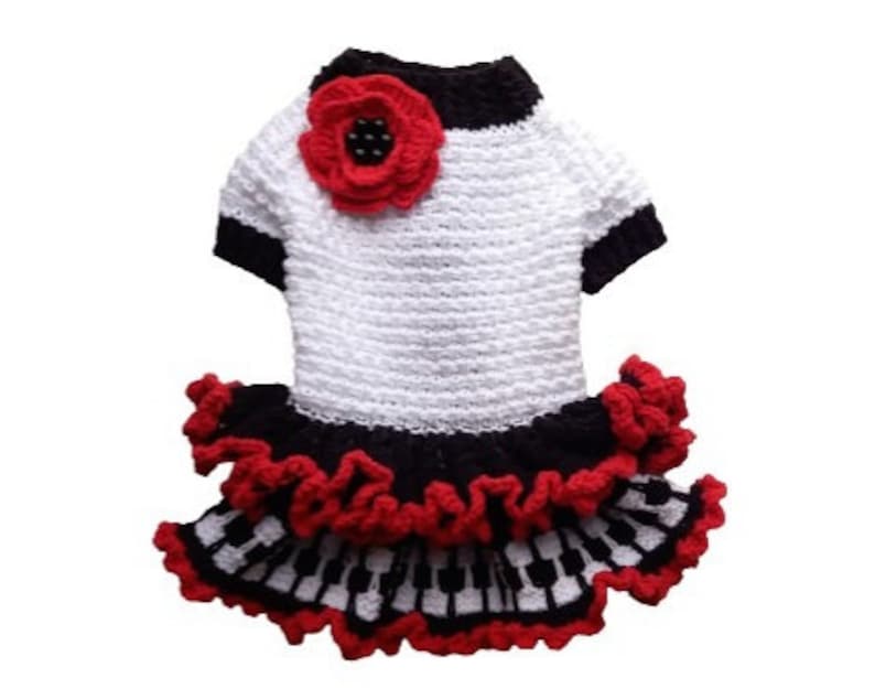 Black and White Dress for Dog, Clothes for Small Dogs Custom, Sweater ...