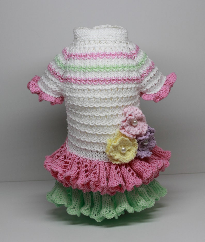 White Dress for Dog Сlothes for Small Dogs Custom Іweater for Dogs ...