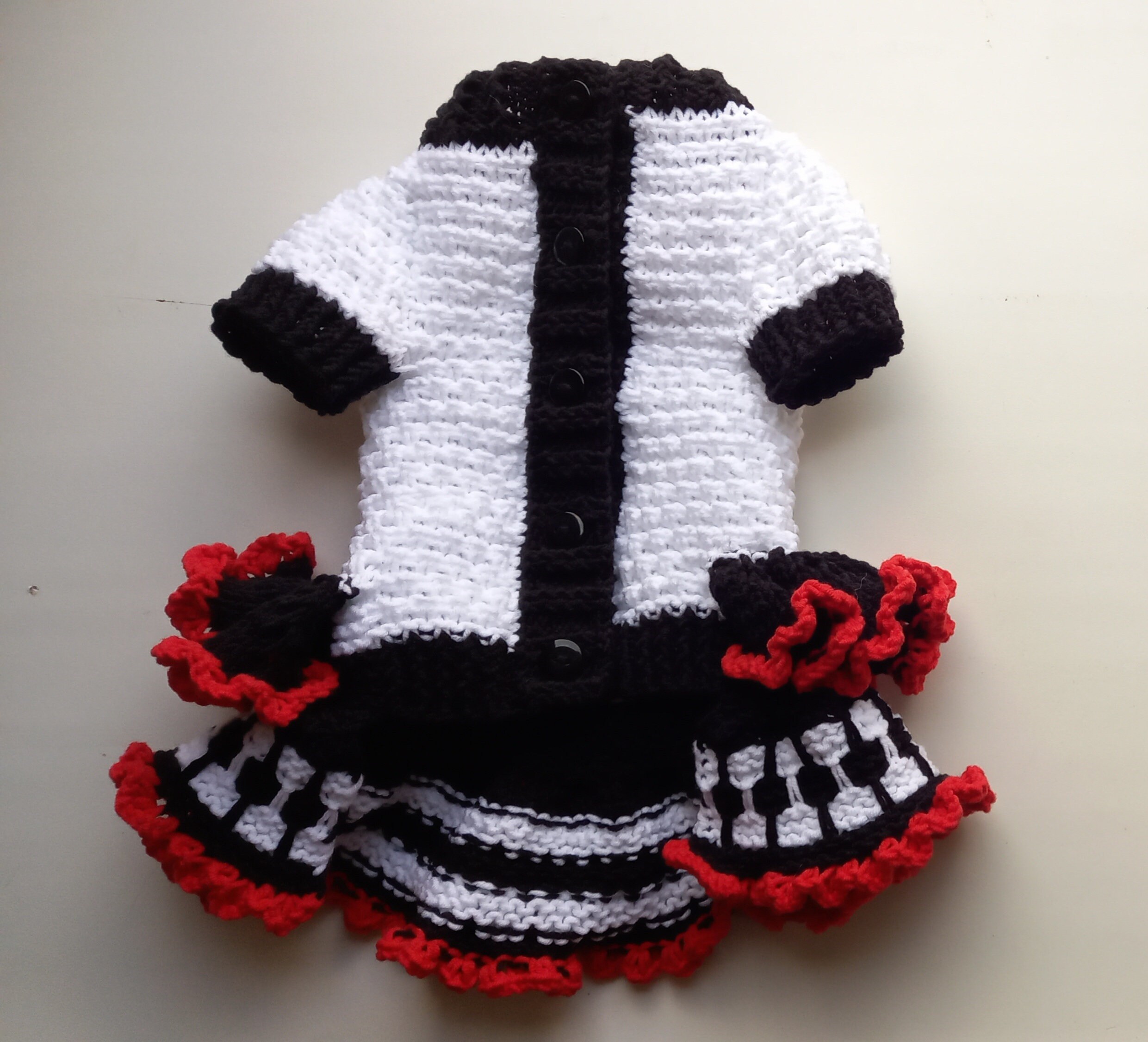 Black and White Dress for Dog, Clothes for Small Dogs Custom, Sweater ...