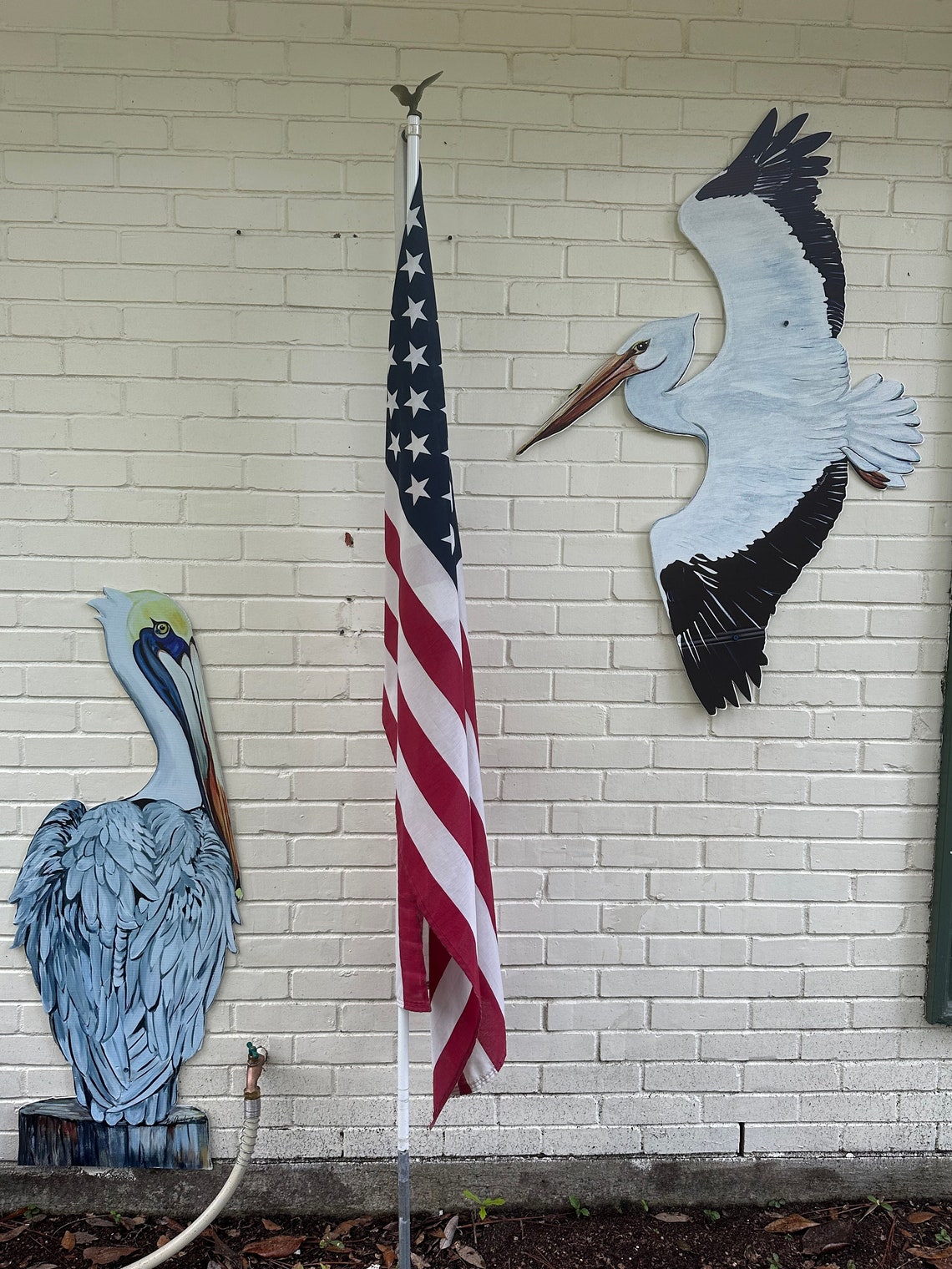 Flying Pelican Fence Panel - Etsy