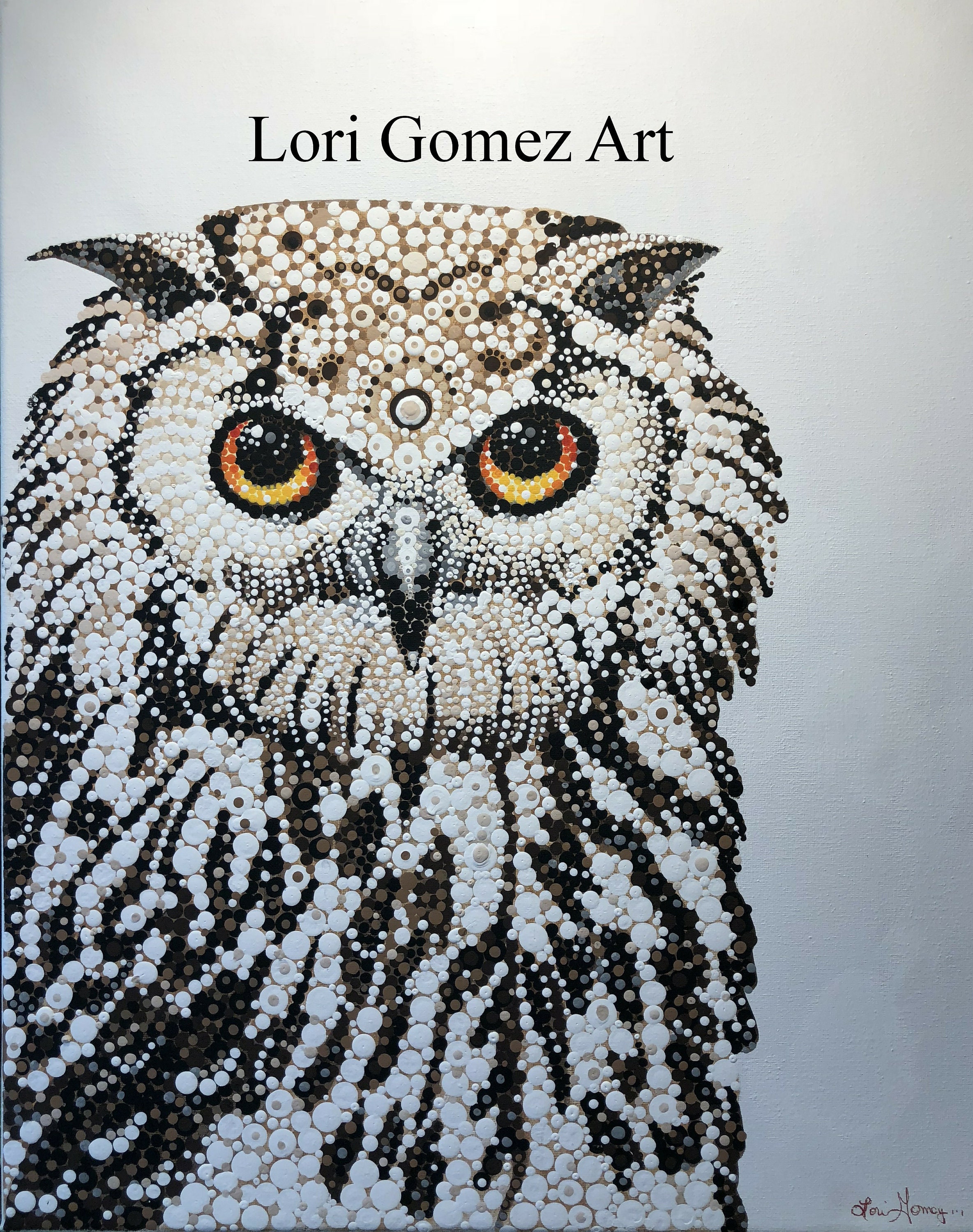 Owl Dot Painting - Etsy