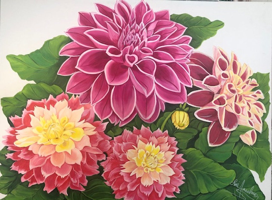 Dahlias Fence Panel - Etsy