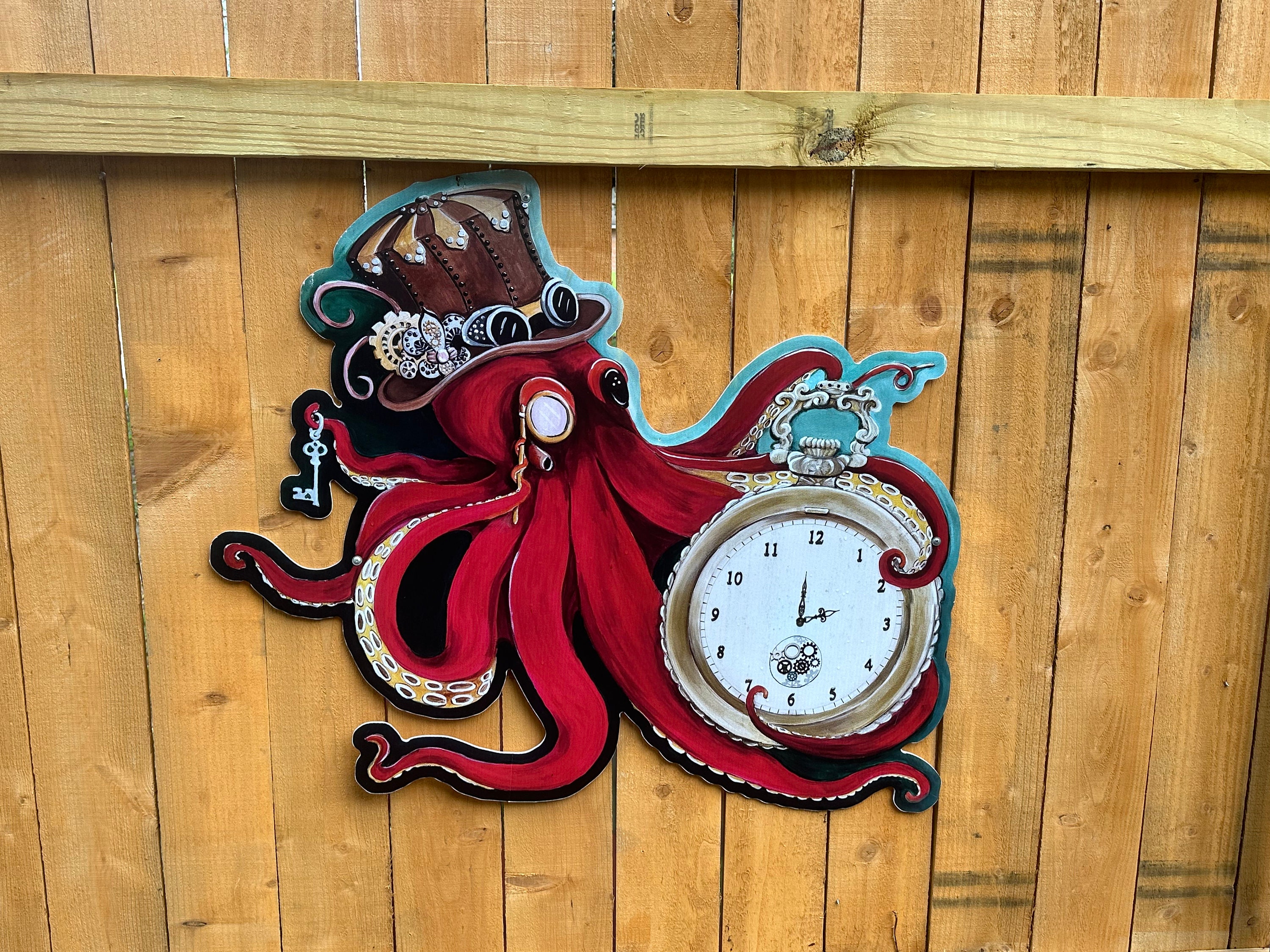 Steampunk Octopus Fence Panel - Etsy