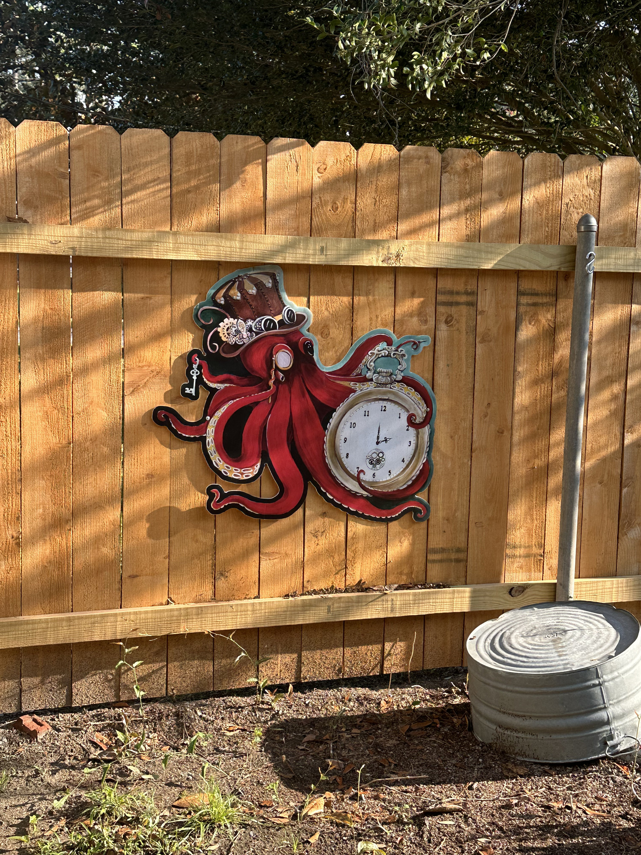 Steampunk Octopus Fence Panel - Etsy