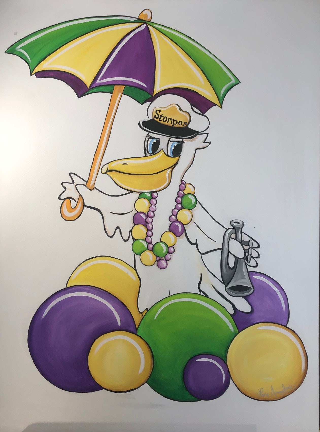 Mardi Gras Pelican Fence Panel - Etsy