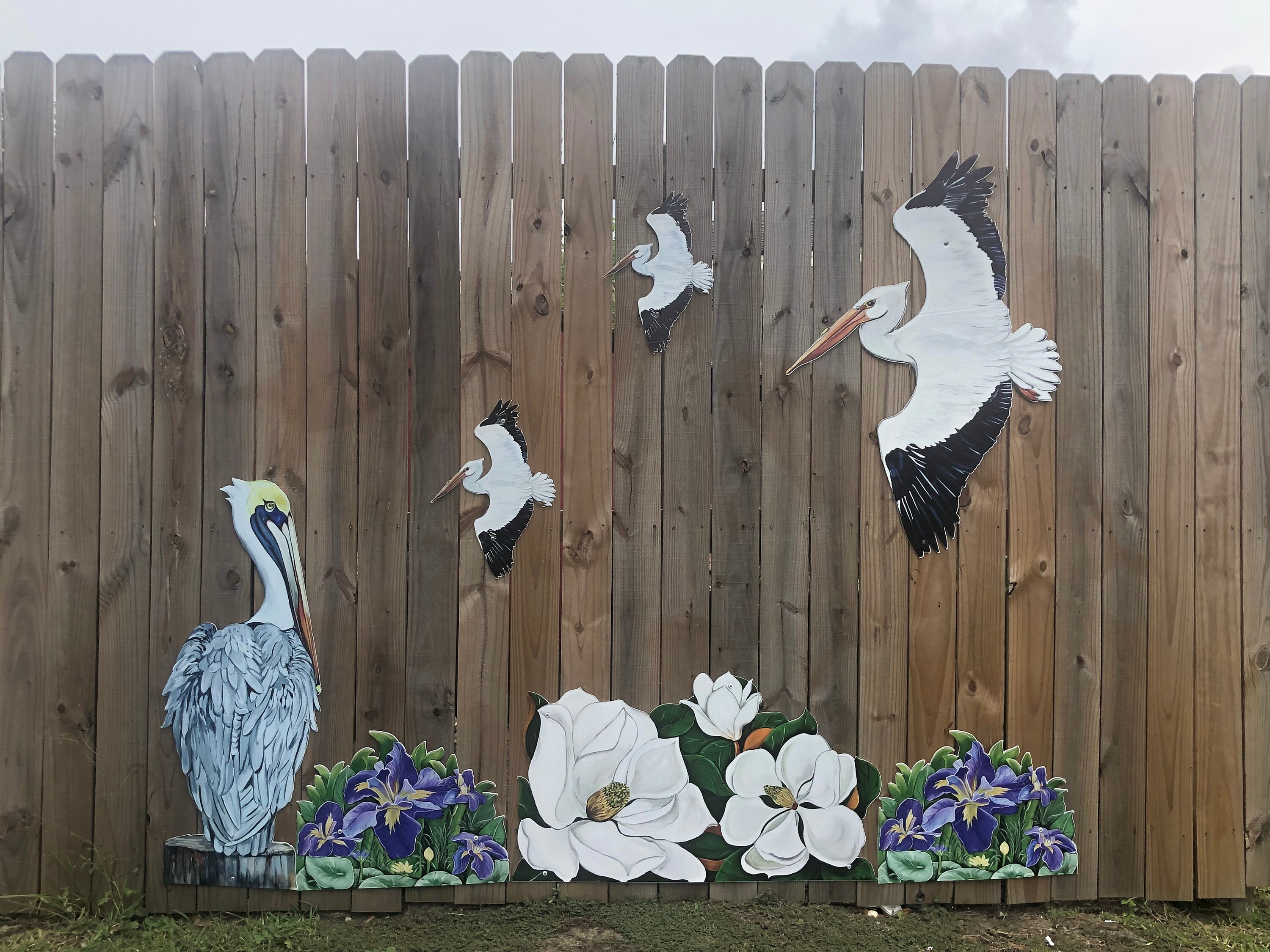 Flying Pelican Fence Panel - Etsy