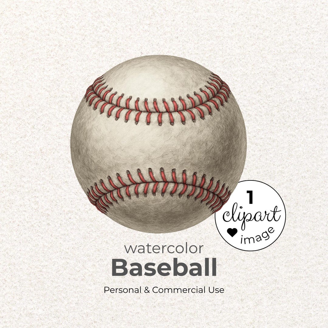 Watercolor Baseball Clipart, Sports Sticker (digital Download) - Etsy