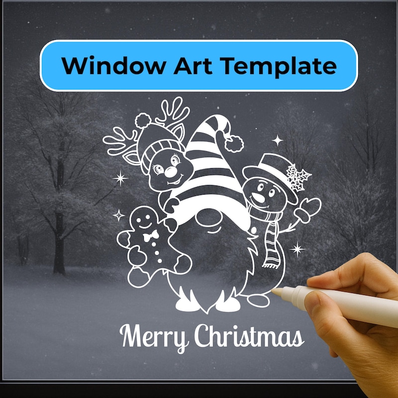 Christmas Window Chalk Ideas - Etsy UK