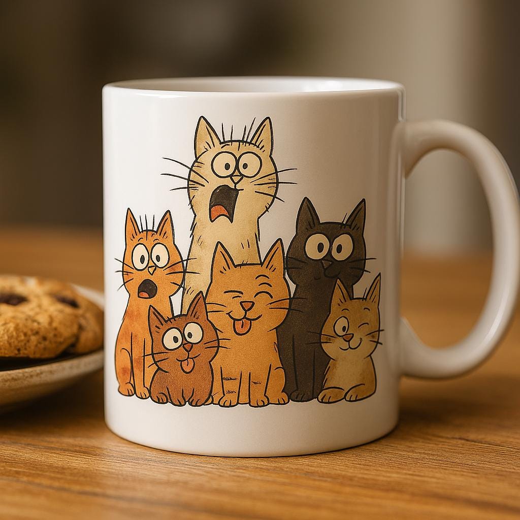 Watercolor Cats Clip Art: Funny Cat Squad PNG (digital Download - Etsy