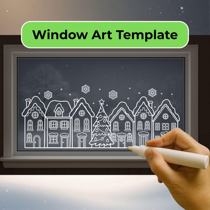 Snow Art Window Stencils - Etsy