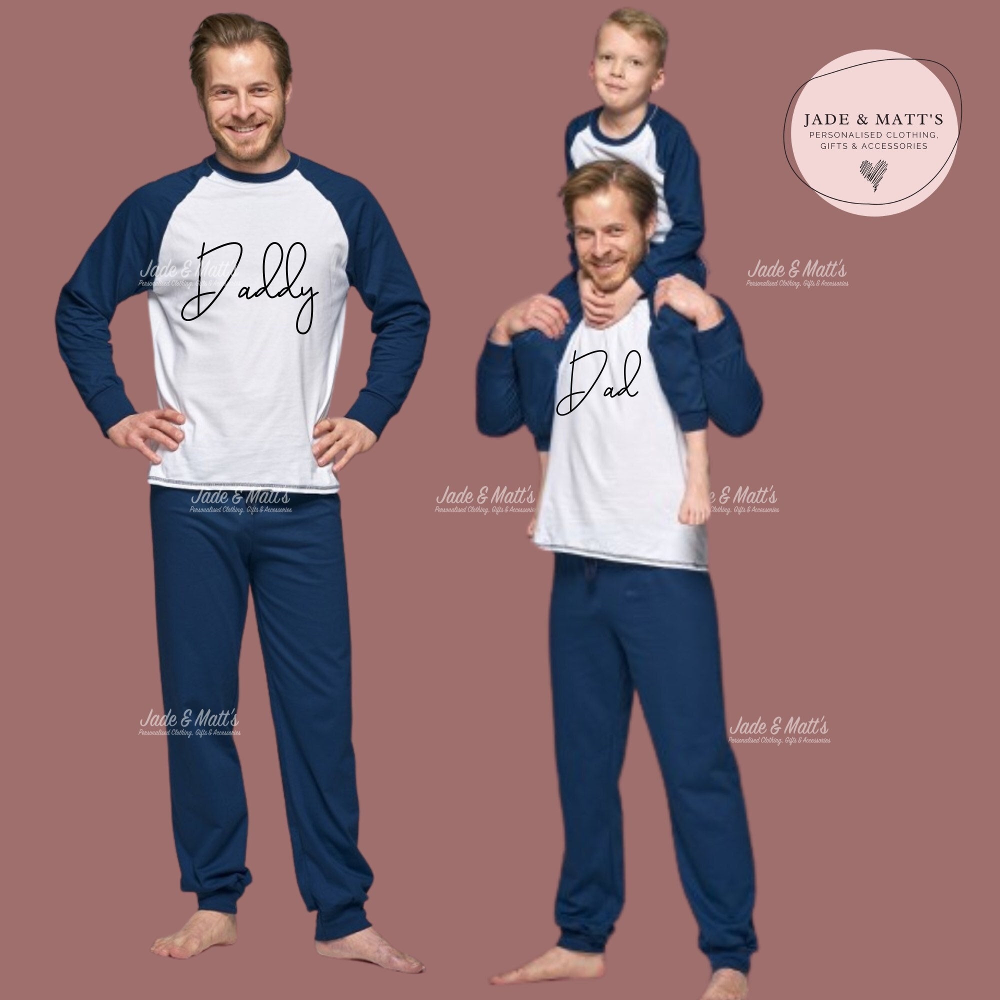 Dad Pyjamas. Personalised Pyjamas Personalized Pjs Dad - Etsy