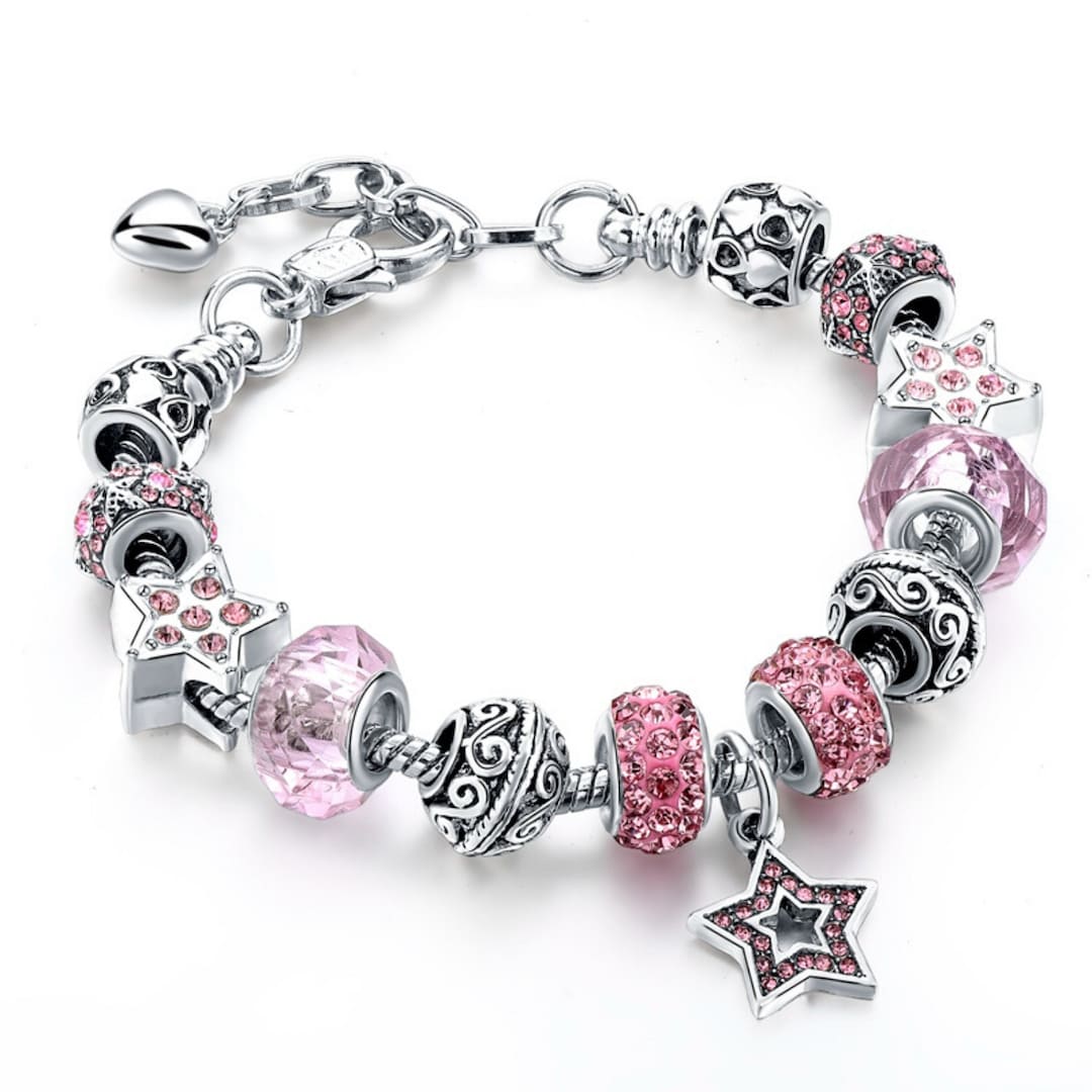 Capital Charms Silver Star Collection of Charm Bracelet Set for Women ...