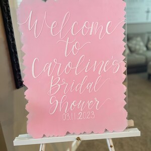 Acrylic Bridal Shower Welcome Sign Bridal Shower Sign Baby Shower Sign ...