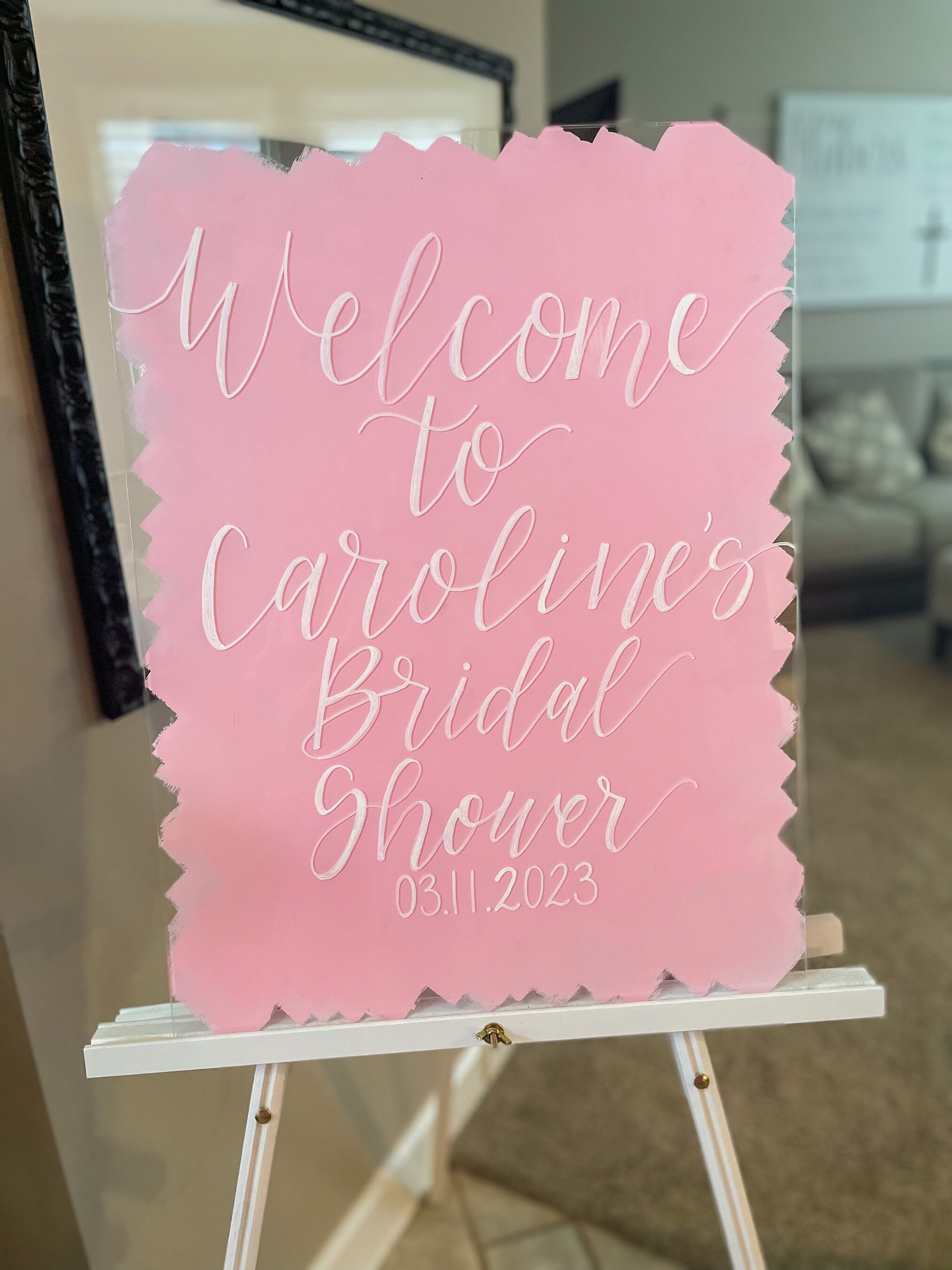 Acrylic Bridal Shower Welcome Sign Bridal Shower Sign Baby Shower Sign ...