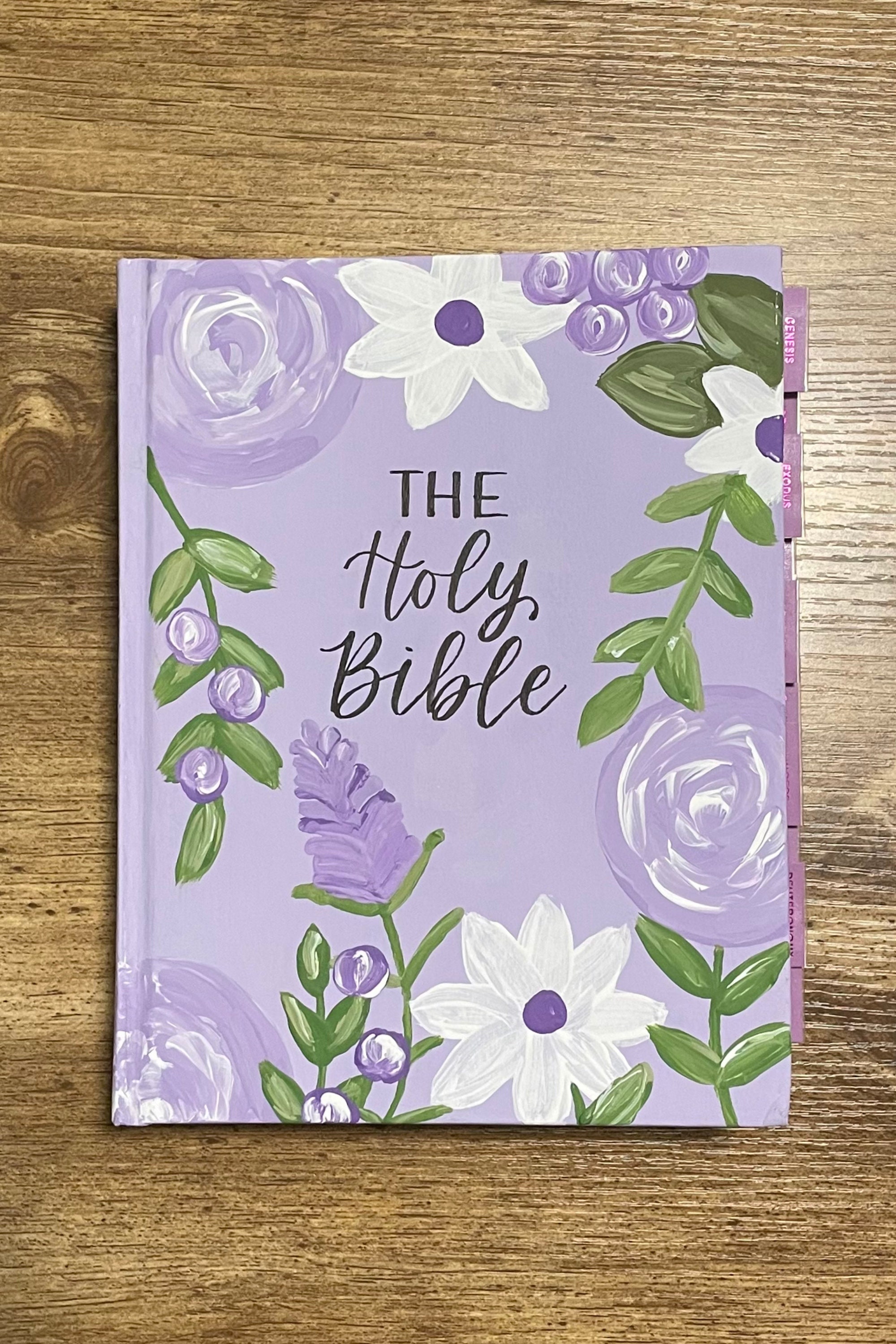 Custom Hand Painted Bible | Bible Guest Book | Christian Gift | Wedding ...