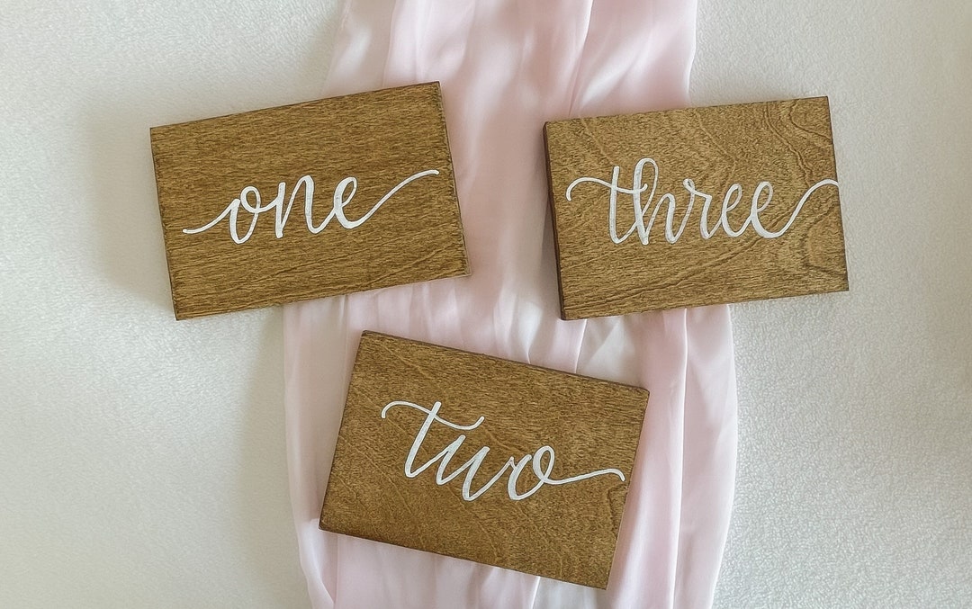 Wooden Table Numbers, Wedding Table Numbers, Wood Table Numbers Wedding ...