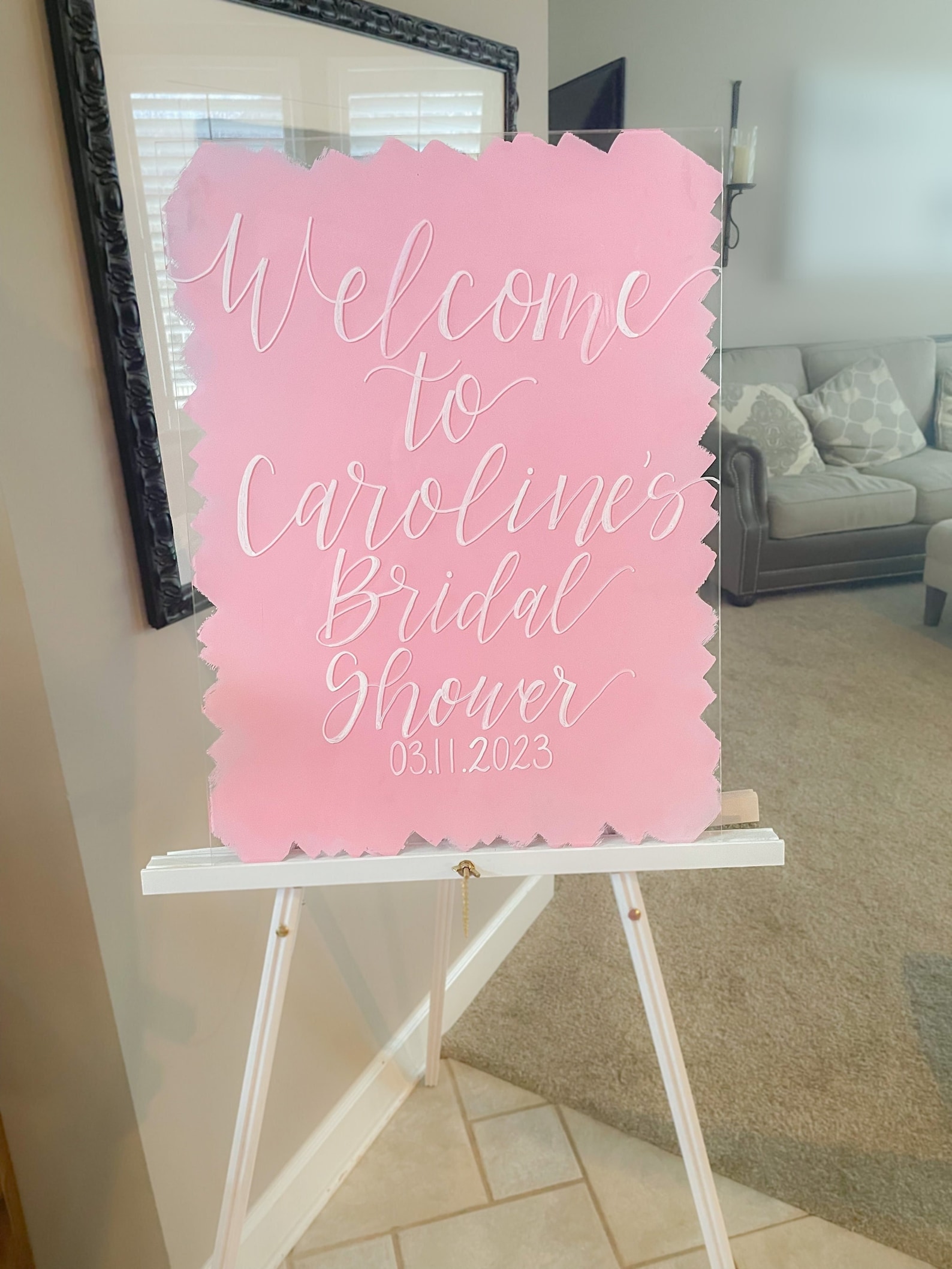 Acrylic Bridal Shower Welcome Sign Bridal Shower Sign Baby Shower Sign ...