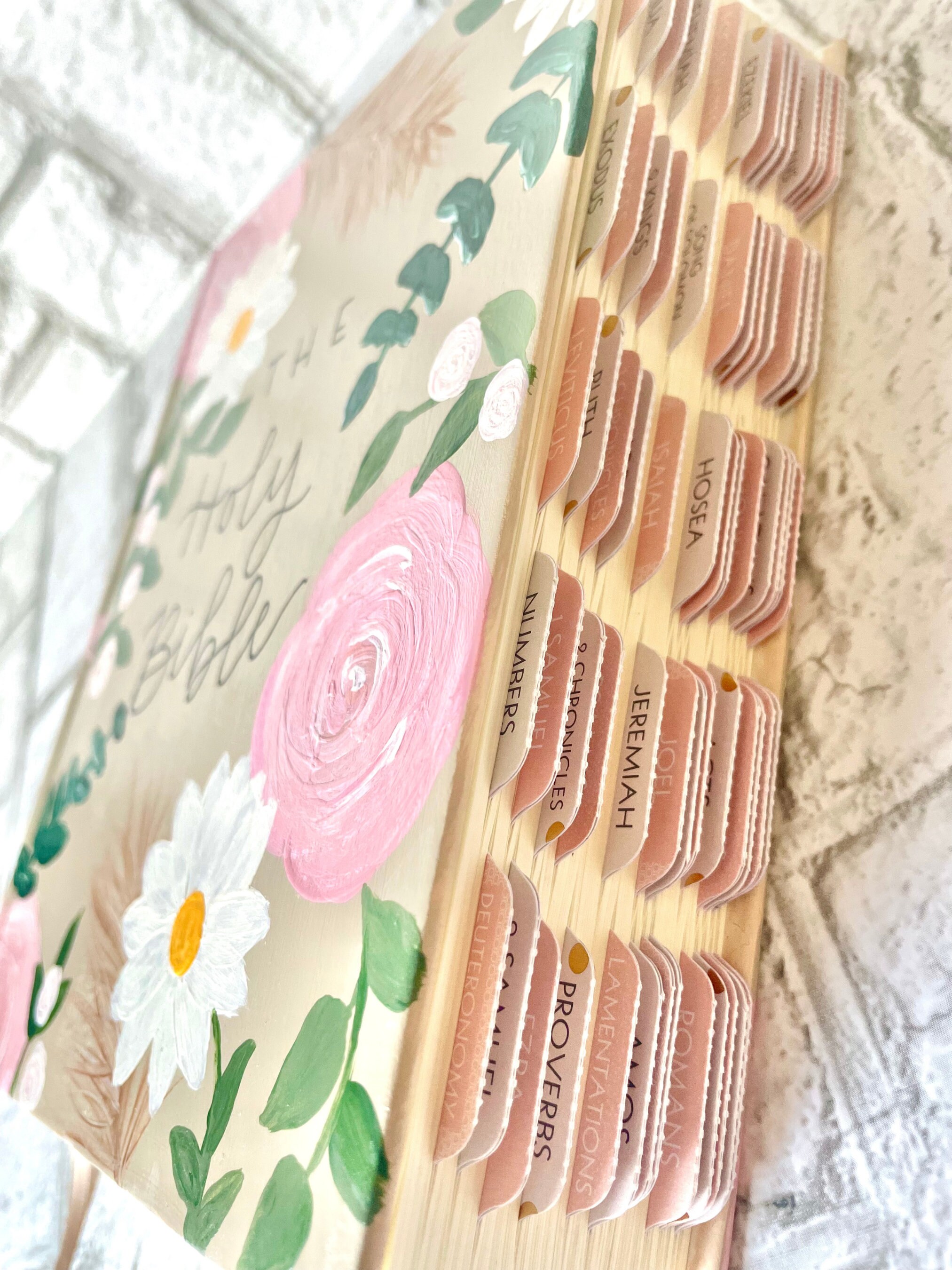 Custom Hand Painted Bible | Bible Guest Book | Christian Gift | Wedding ...