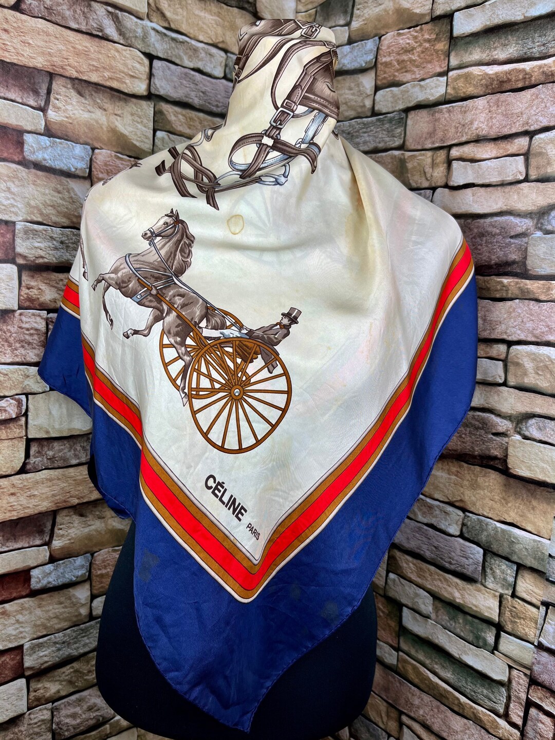 Freeshipping Celine Paris Silk Scarf Vintage Scarves T21 - Etsy