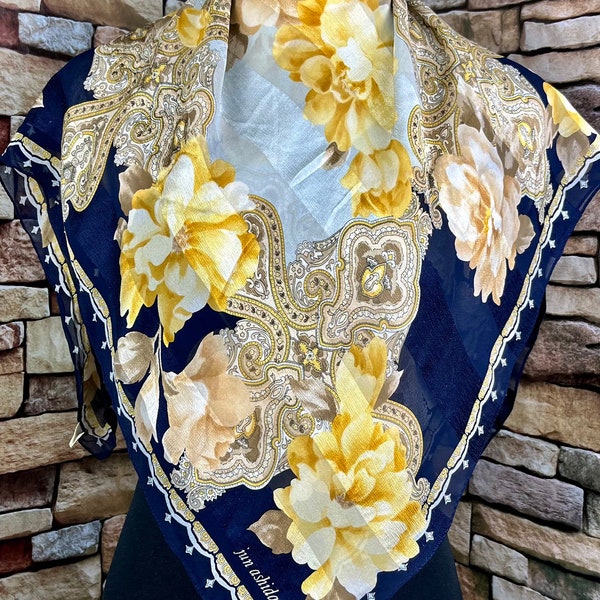 Silk Scarf Vintage - Etsy