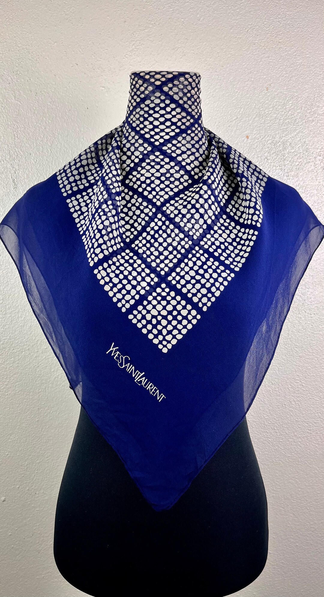 Freeshipping Yves Saint Laurent Silk Scarves Vintage Scarves H2 - Etsy