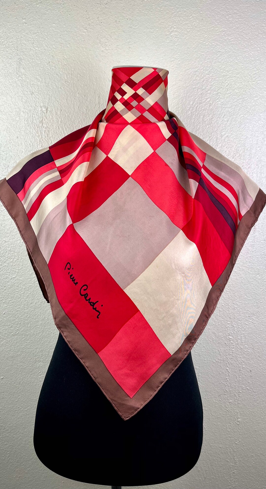 Freeshipping Pierre Cardin Silk Scarf Vintage Scarves K22 - Etsy