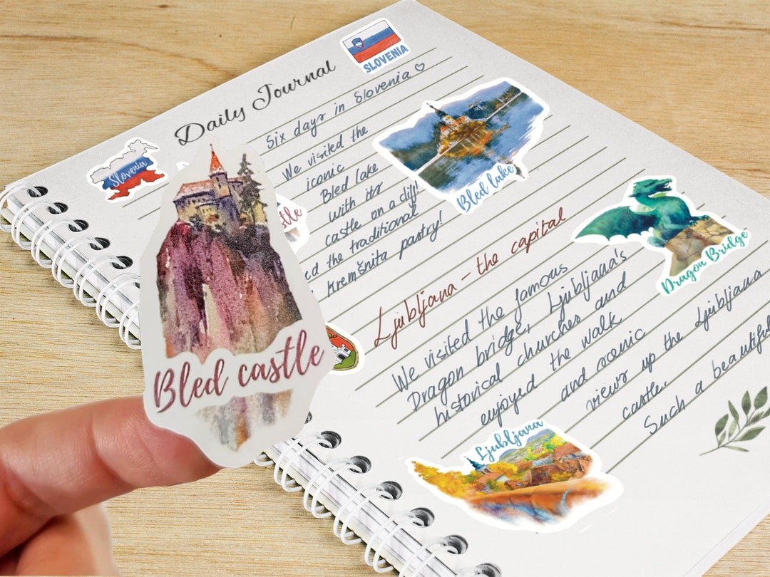 Travel Journal Scrapbooking Stickers | Set of Stickers Sticker Sheet ...