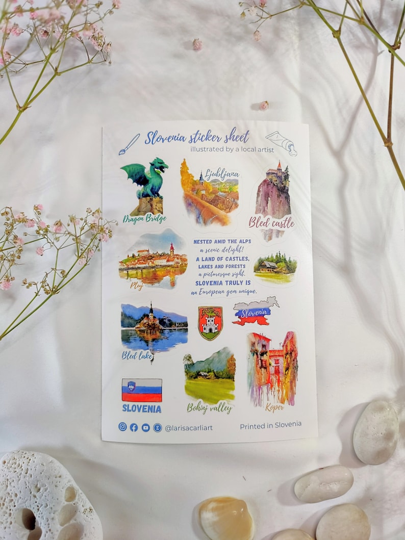 Travel Journal Scrapbooking Stickers | Set of Stickers Sticker Sheet ...