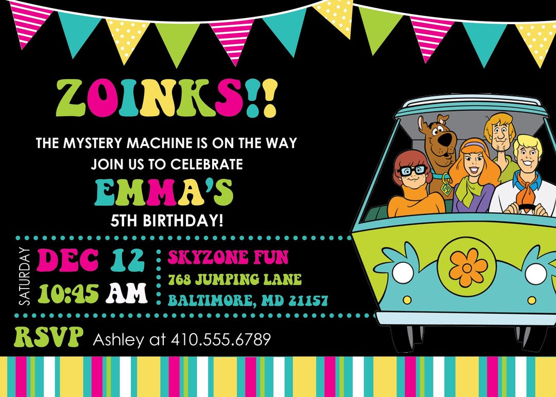 SCOOBY DOO INVITATION / Birthday / Digital / Template / Canva ...