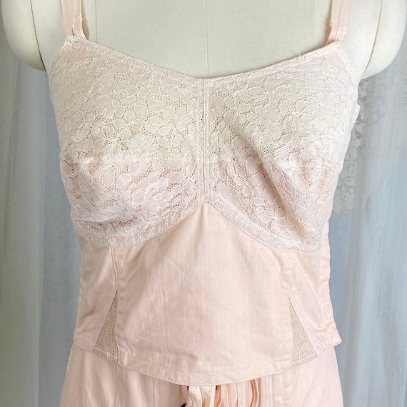 Vintage 1930's Peach Chevron Corselette Girdle - By G… - Gem