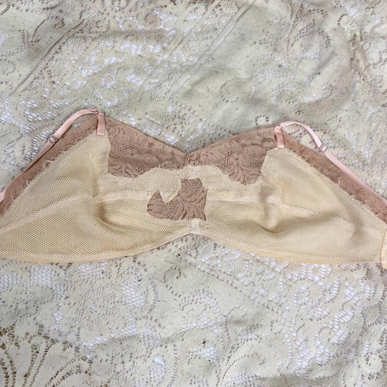 Vintage 1930's Golden Champagne Silk Bralette & Tap Pants Lingerie Set ...