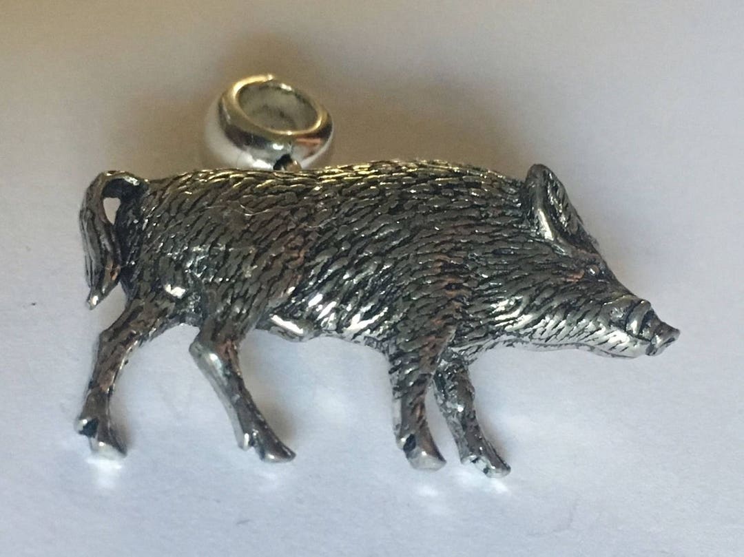 Wild Boar Charm With 5mm Hole to Fit Pendant Charm Bracelet European ...