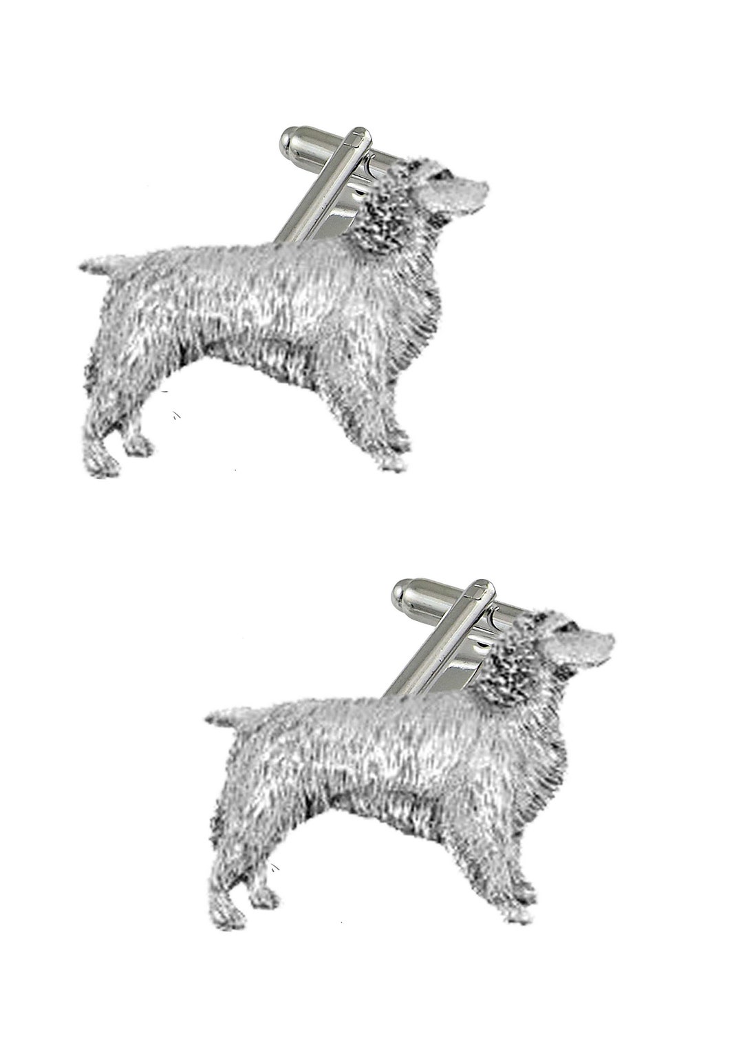 Pp-d11 Springer Spaniel Dog English Pewter Cufflinks Tie Slide Sets Tie ...