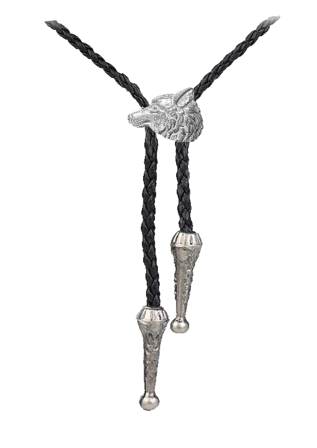 Ahref10 Wolf Head 3.2x2.3cm Necklace Western Cowboy Necktie Bola Bolo ...