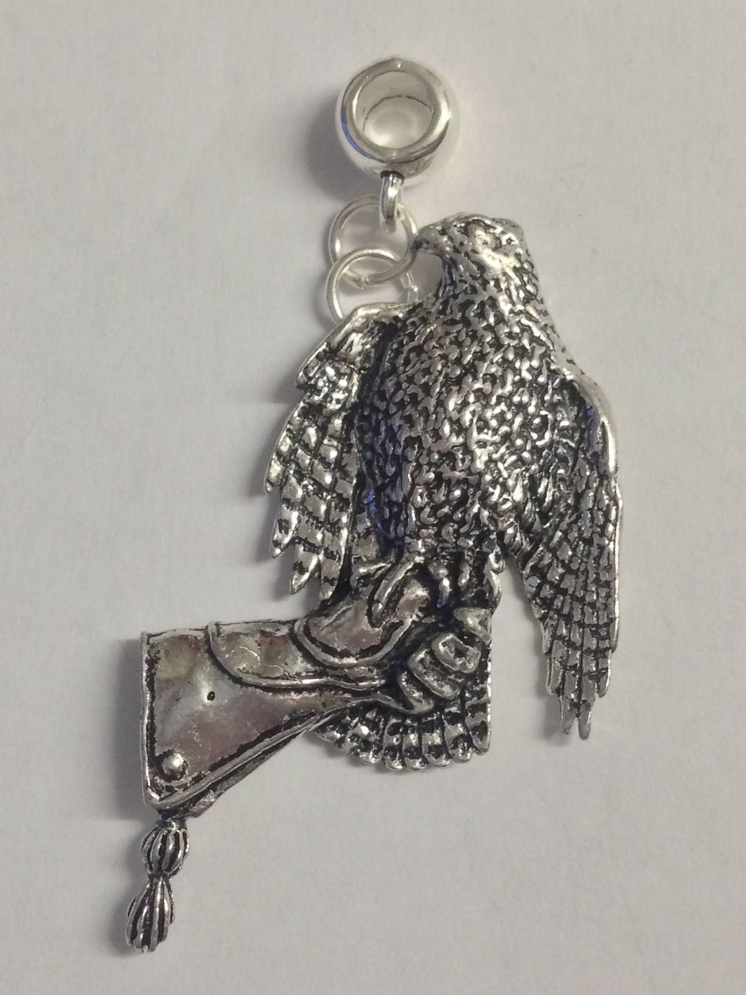Hawk on Glove B31 Charm With 5mm Bail to Fit Pendant Bracelet, Pandora ...