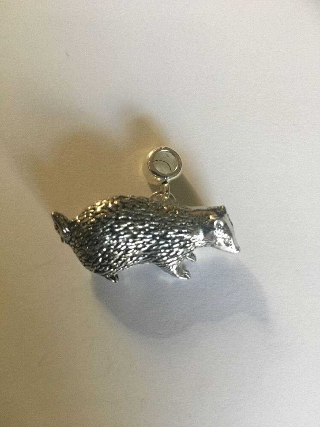 Badger Charm With 5mm Hole to Fit Pendant Bracelet European Also Fits ...