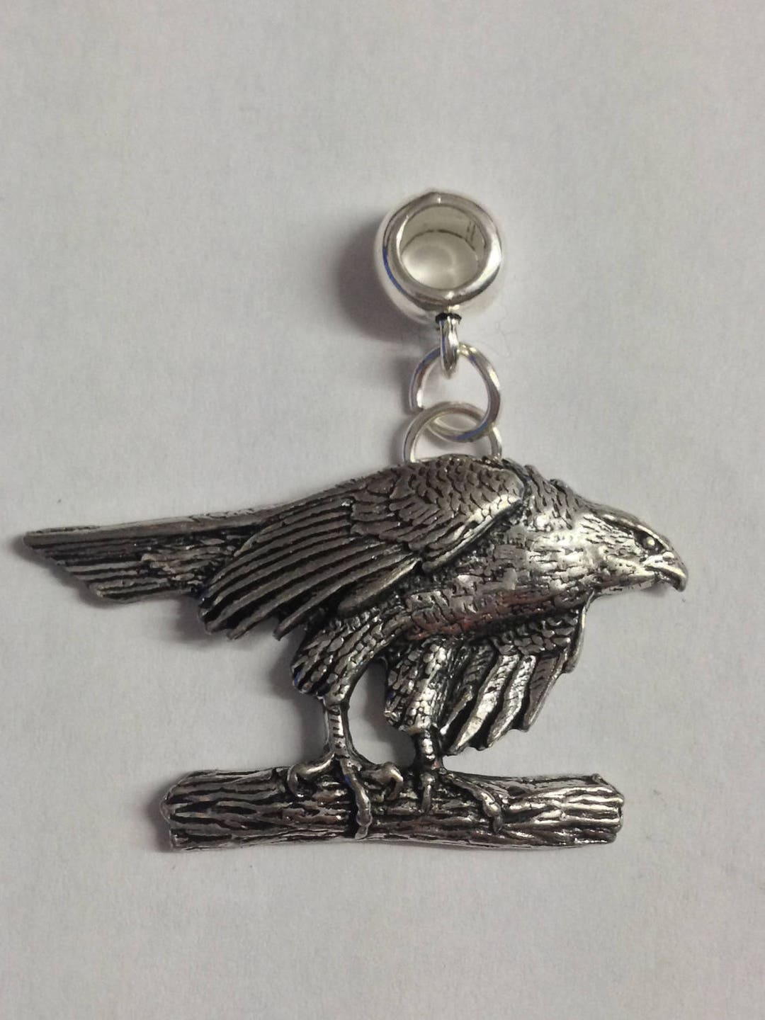Hawk With 5mm Hole to Fit Pendant Charm Bracelet European Also Fits ...