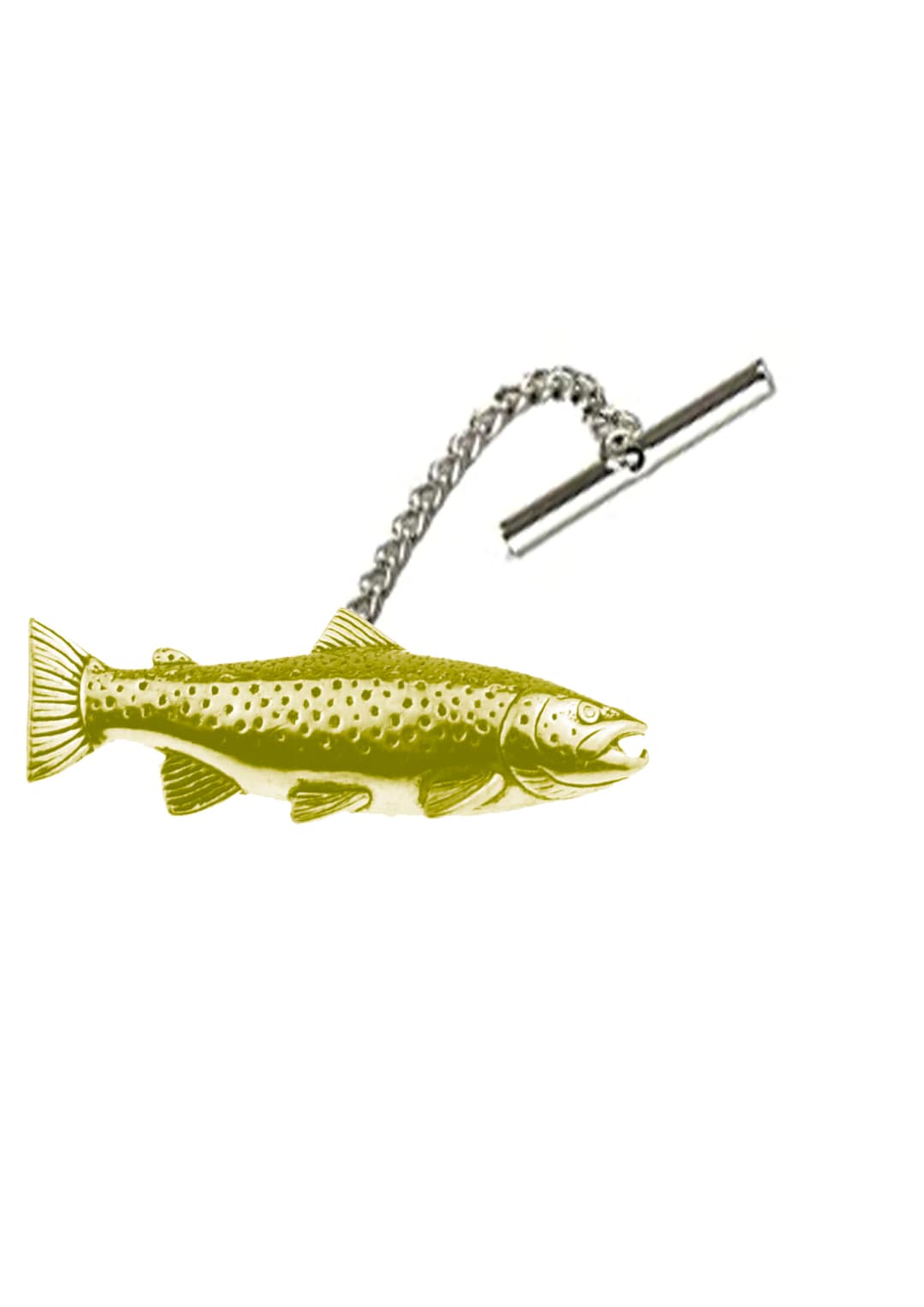 Brown Trout Fish F44 Made From Fine English Modern Pewter Cufflinks Tie ...