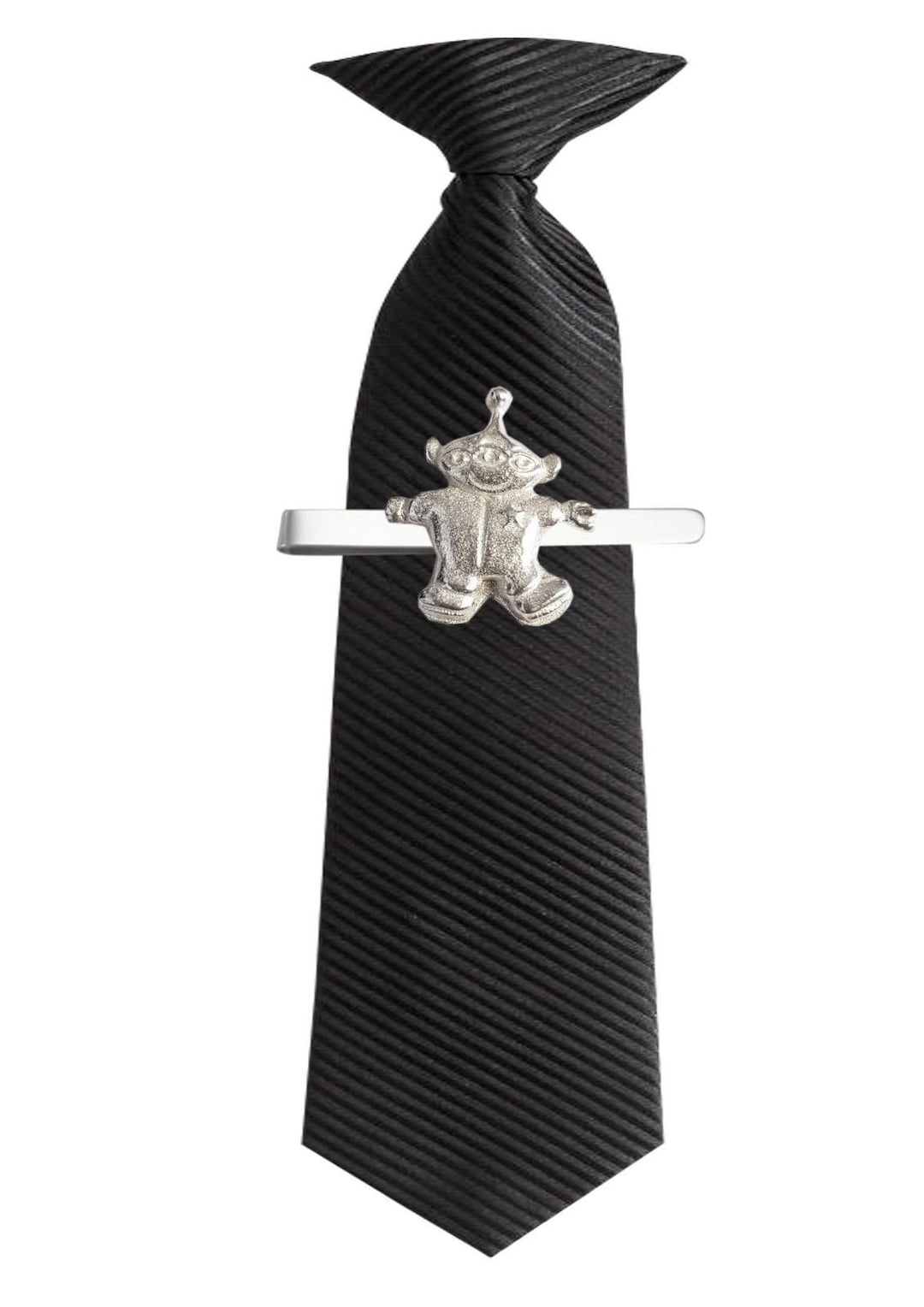 Cute Cartoon Alien FT23 2.3x2.4cm Fine English Modern Pewter on a Tie ...