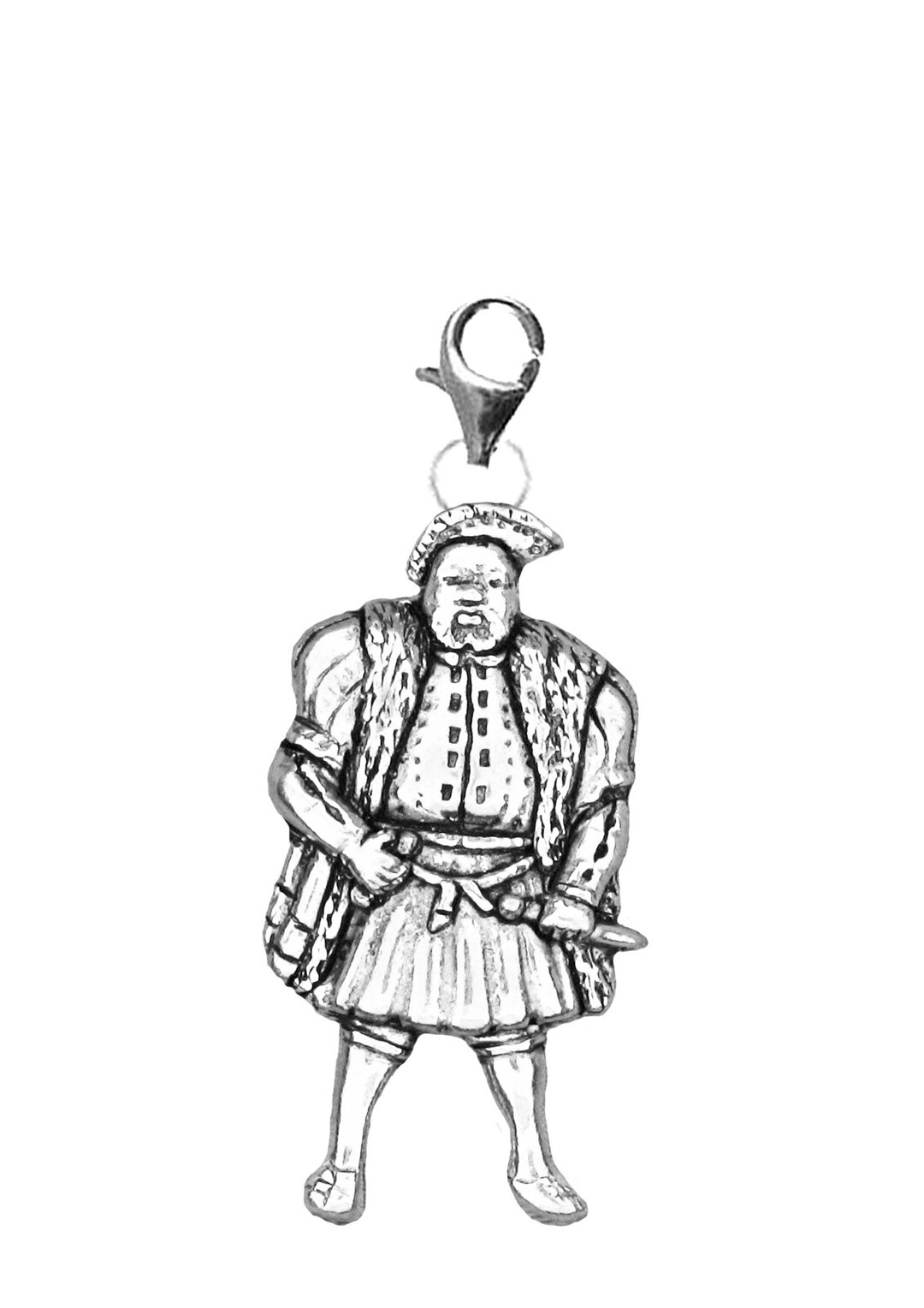 Henry VIII Pp-h18 1.9x3.5cm Fine English Pewter on a Sterling Silver ...