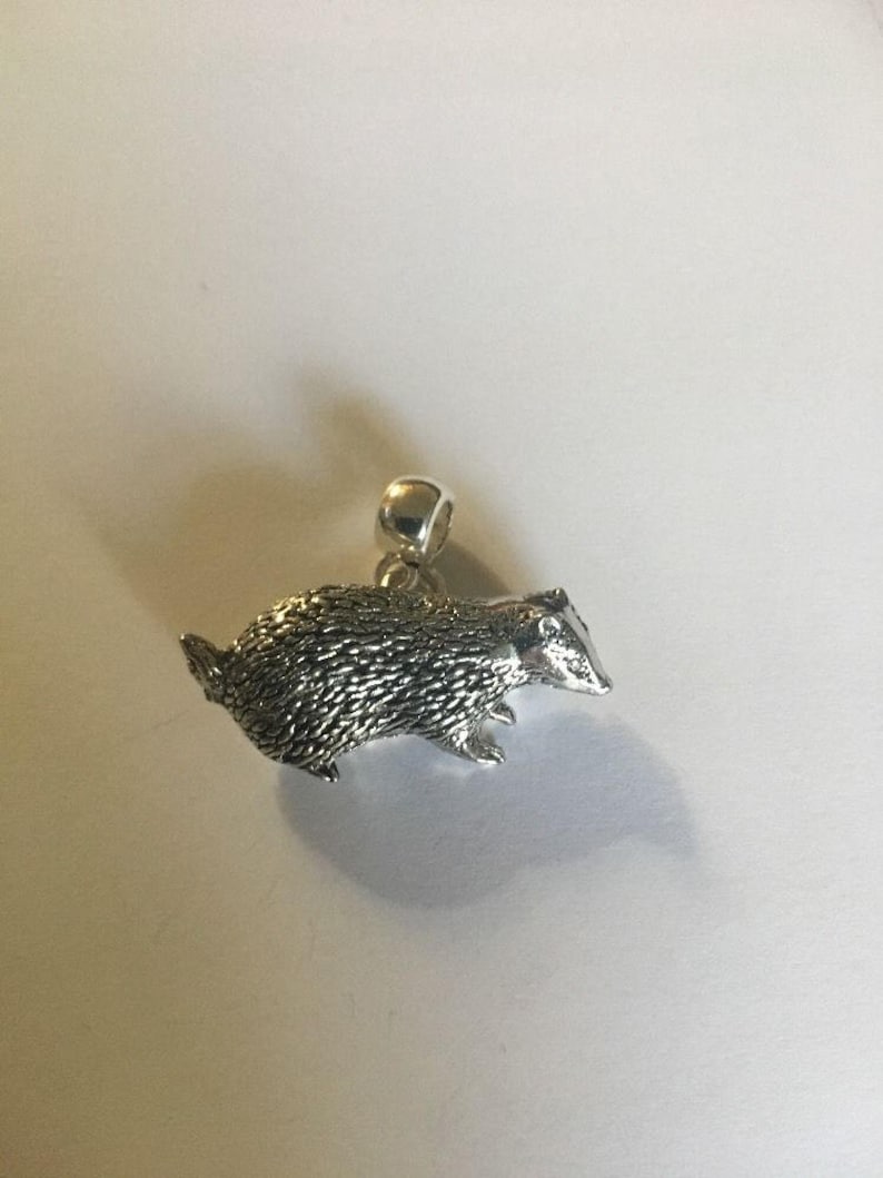 Badger Charm With 5mm Hole to Fit Pendant Charm Bracelet - Etsy UK