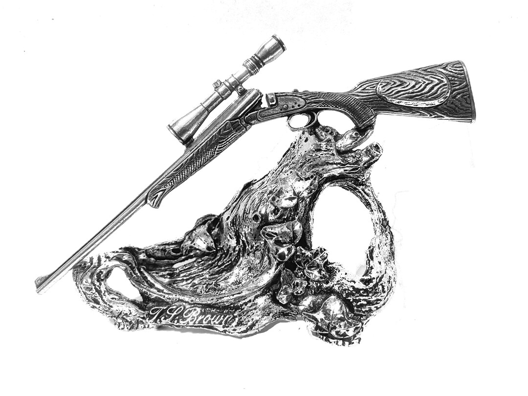 Rifle Pewter Figurine Paperweight Ornament 3D Codeg3 - Etsy