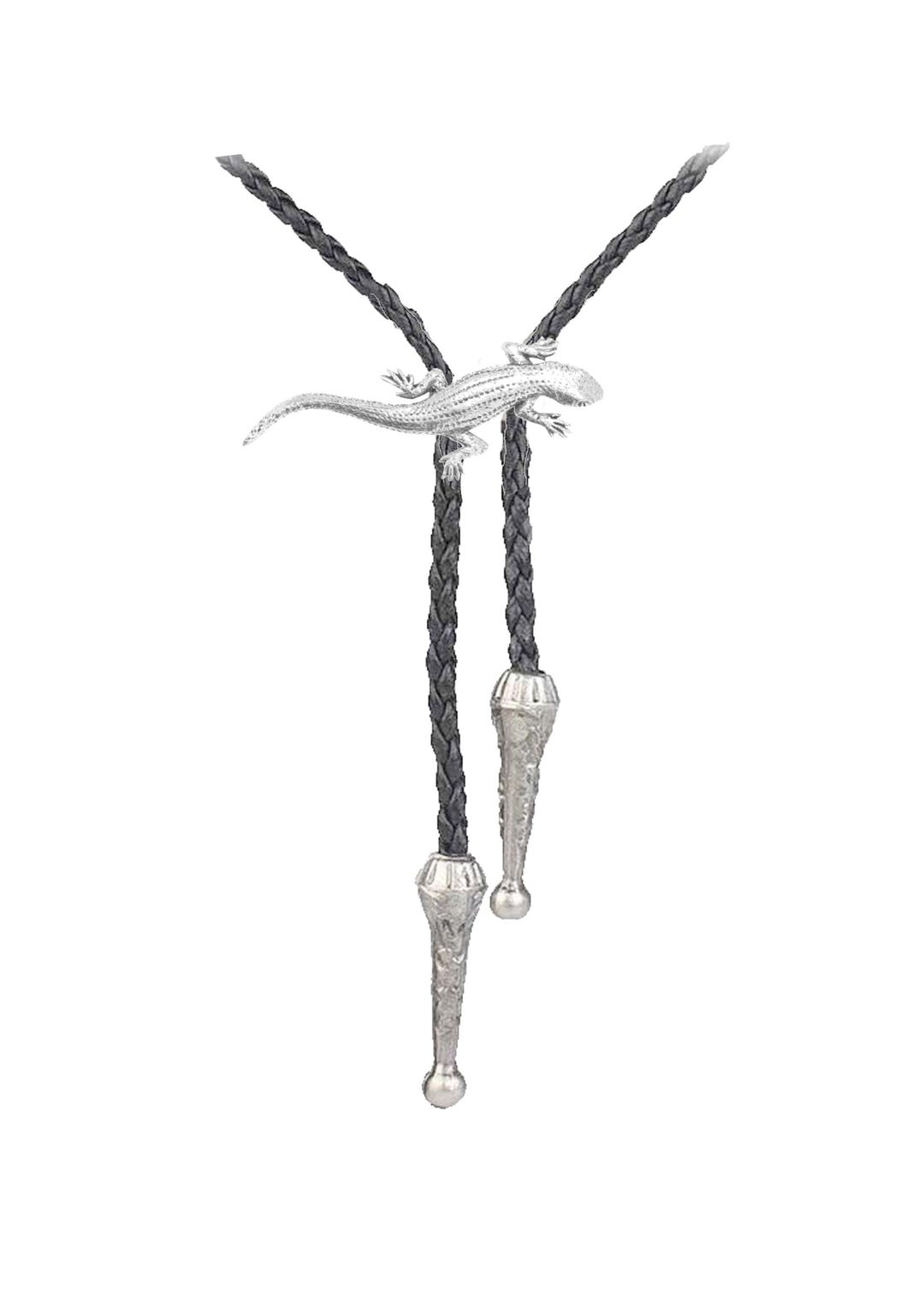 Pp-a29 Lizard (gecko) Fine English Pewter on Necklace Western Cowboy ...