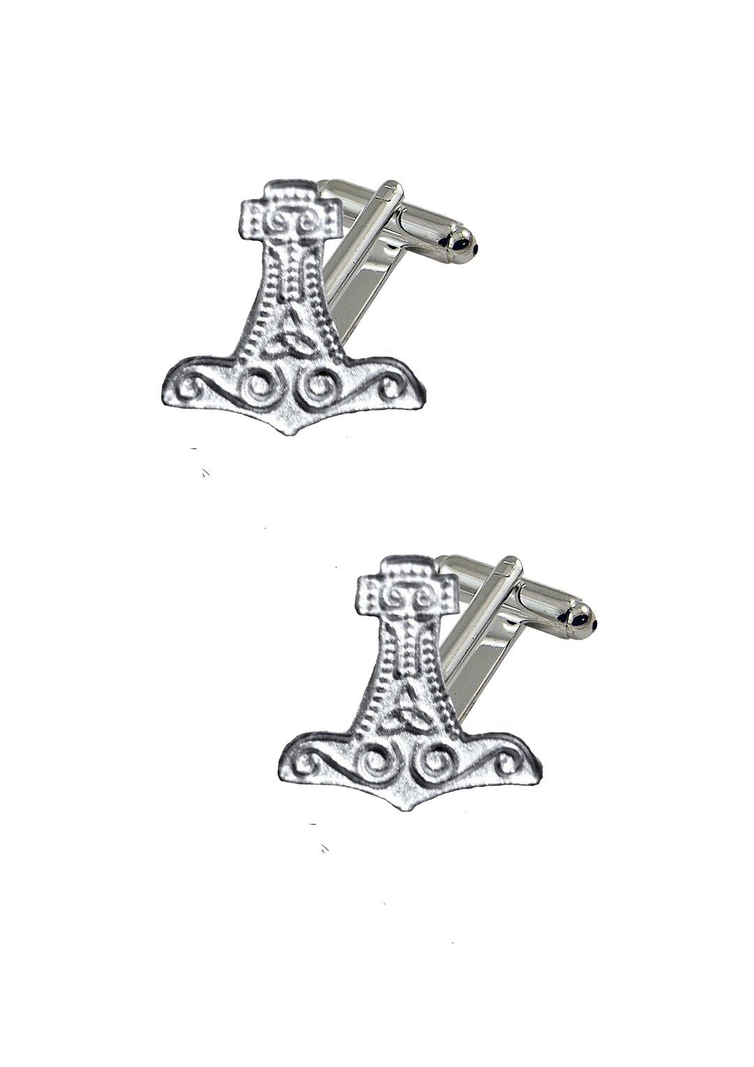 FT198 Mjolnir Thor's Hammer 2.6x2.6cm Fine English Pewter Cufflinks Tie ...