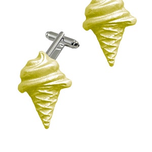 TG60 Whippy Ice Cream Cone English Pewter Cufflinks Tie Slide Sets Tie ...