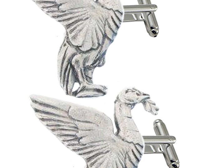 PP Liverpool Liver Bird 4x3cm English Pewter Cufflinks Tie Slide Sets ...