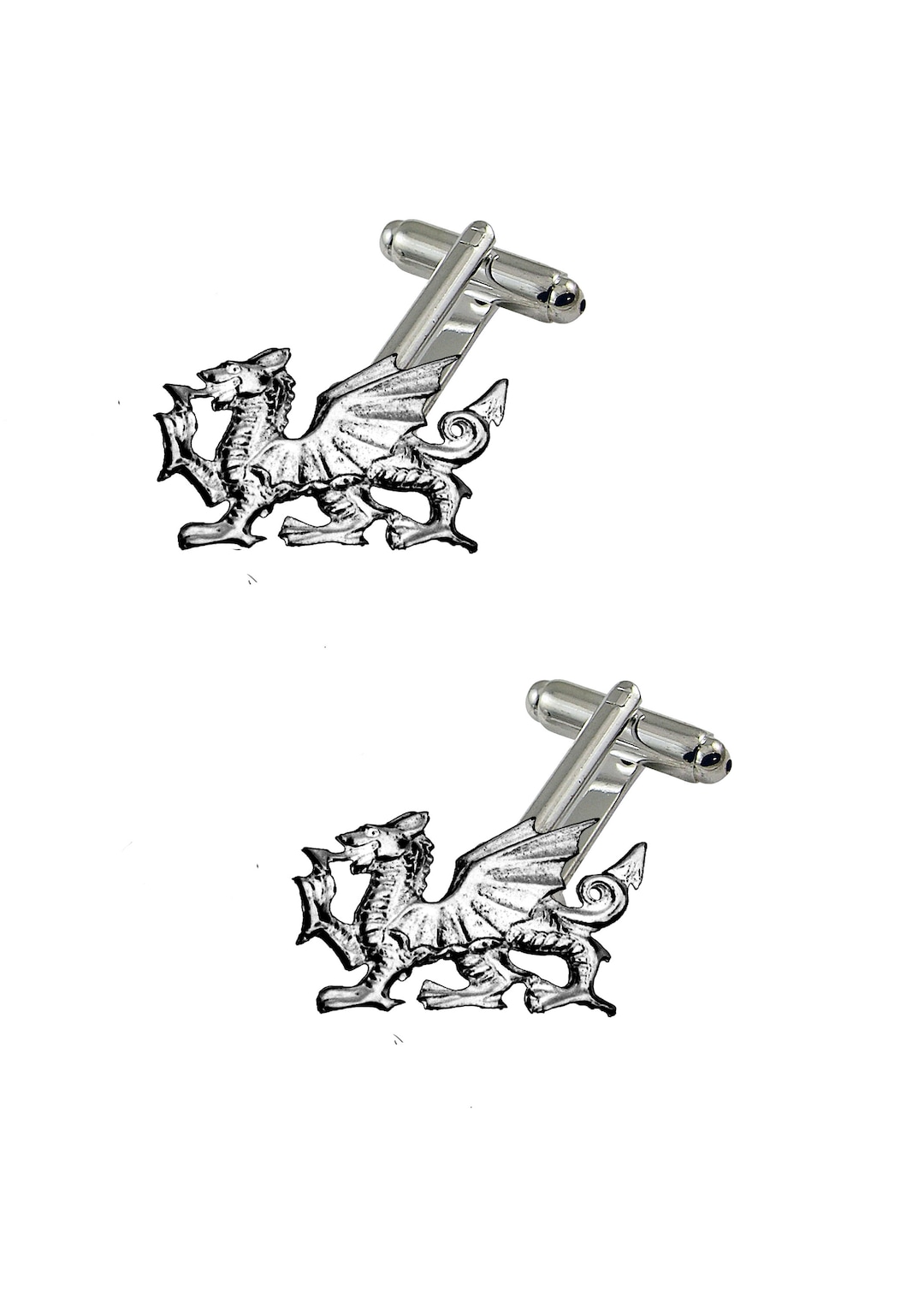 Pp-g51 Welsh Dragon Fine English Pewter Cufflinks Tie Slide Sets Tie ...