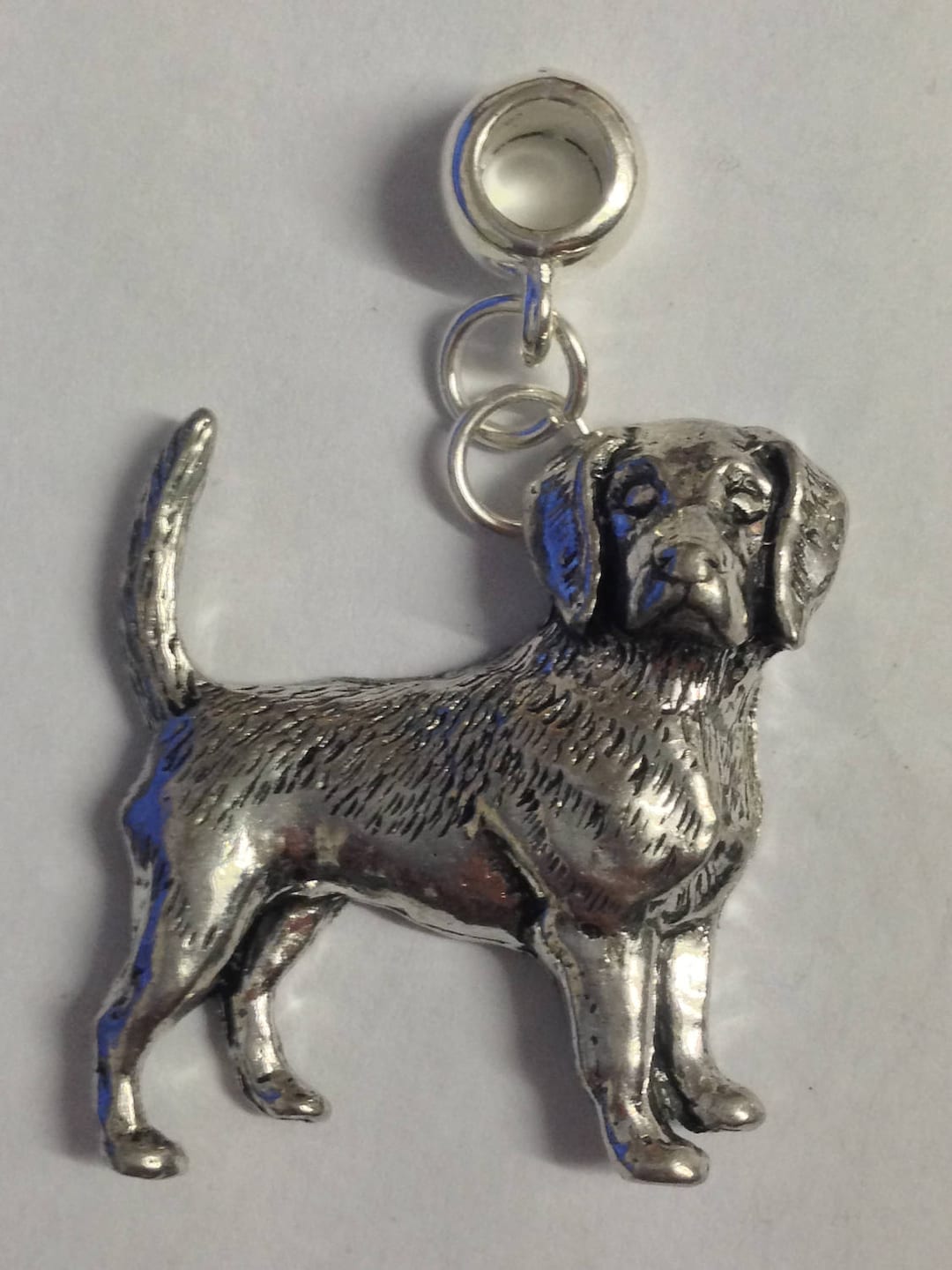 Beagle With 5mm Hole to Fit Pendant Charm Bracelet European Also Fits ...